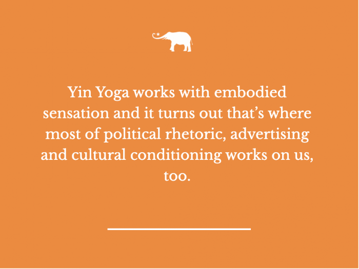 Yin Yoga works with embodied sensation and it turns out that’s where ...