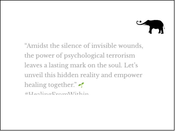 “Amidst the silence of invisible wounds, the power of psychological ...
