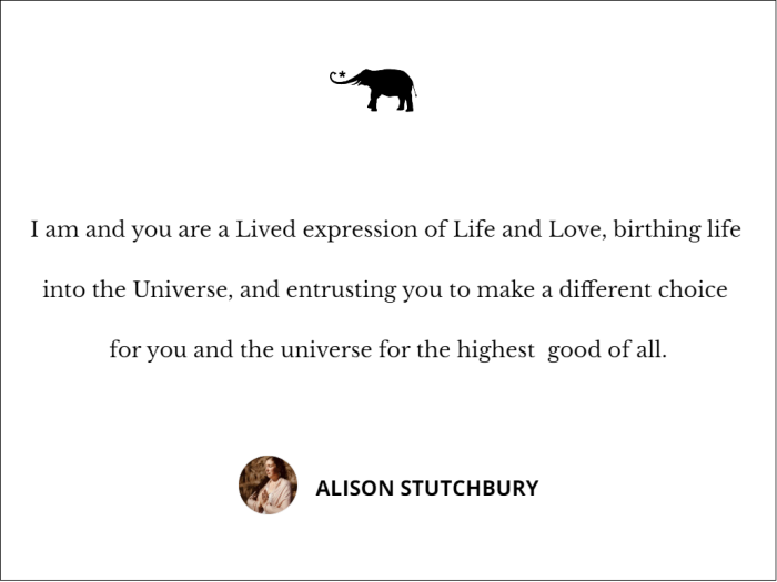 I am and you are a Lived expression of Life and Love, birthing life ...