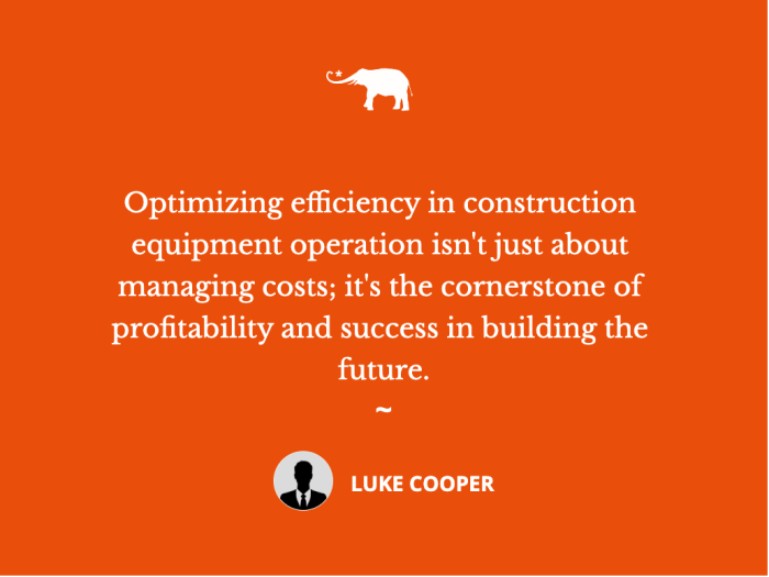 Optimizing efficiency in construction equipment operation isn’t just ...